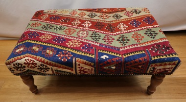 Kilim Ottoman Coffee Table Stool R4520